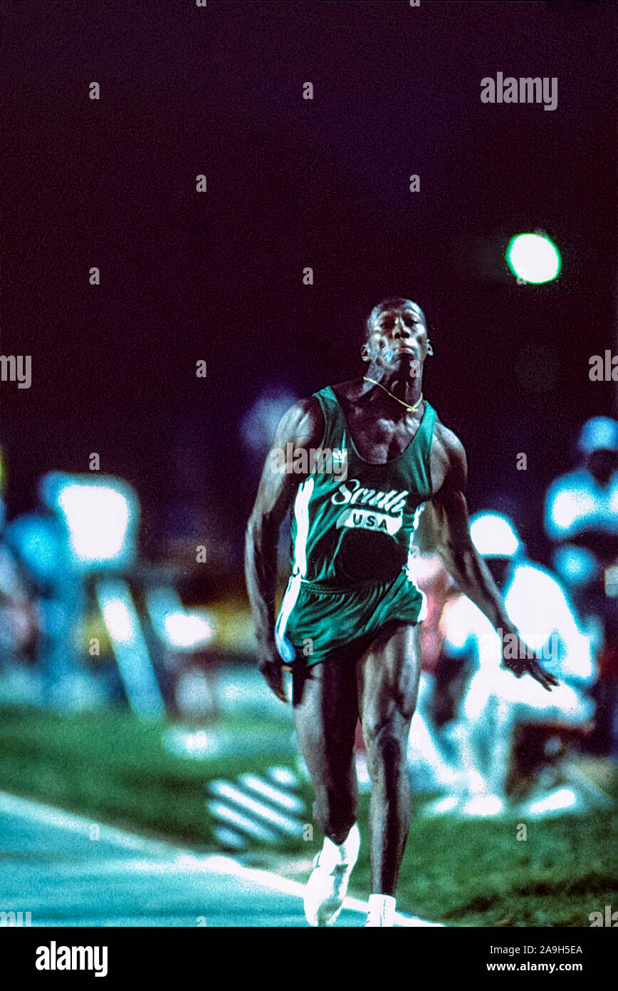 Al Joyner (USA) competing at the 1985 National Sports Festival Stock ...