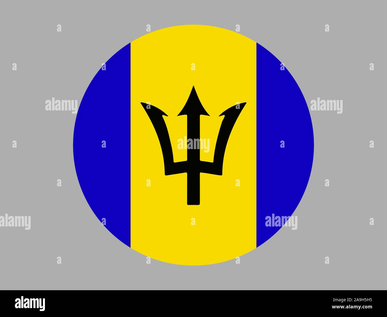 National flag of Barbados . original colors and proportion. Simply ...