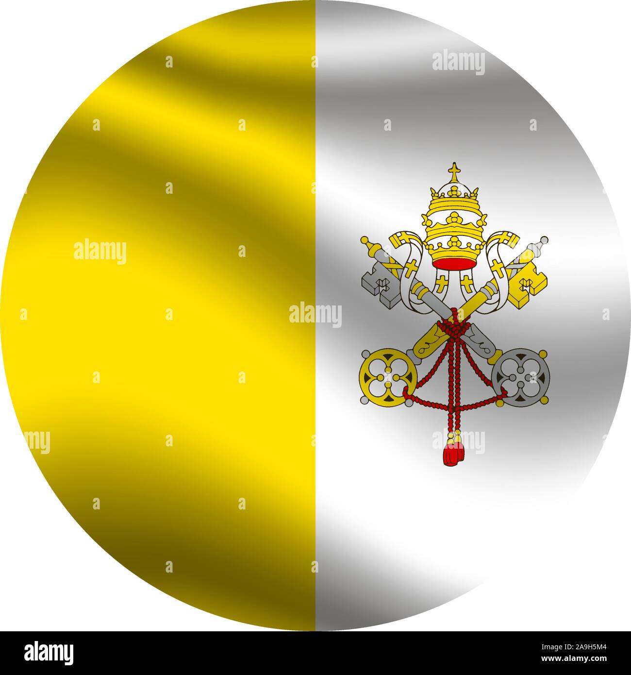 Beautiful national flag of Vatican City State, original colors and ...