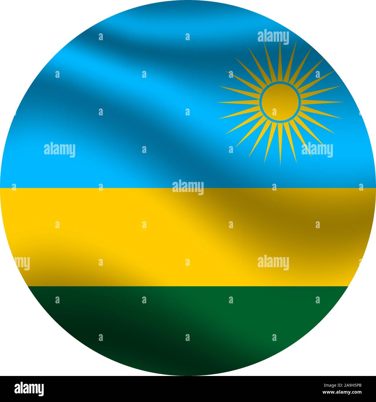 Beautiful national flag of Republic of Rwanda . original colors and ...