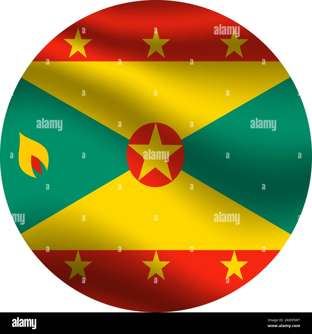 National Flag Of Grenada Original Colors And Proportion Simply