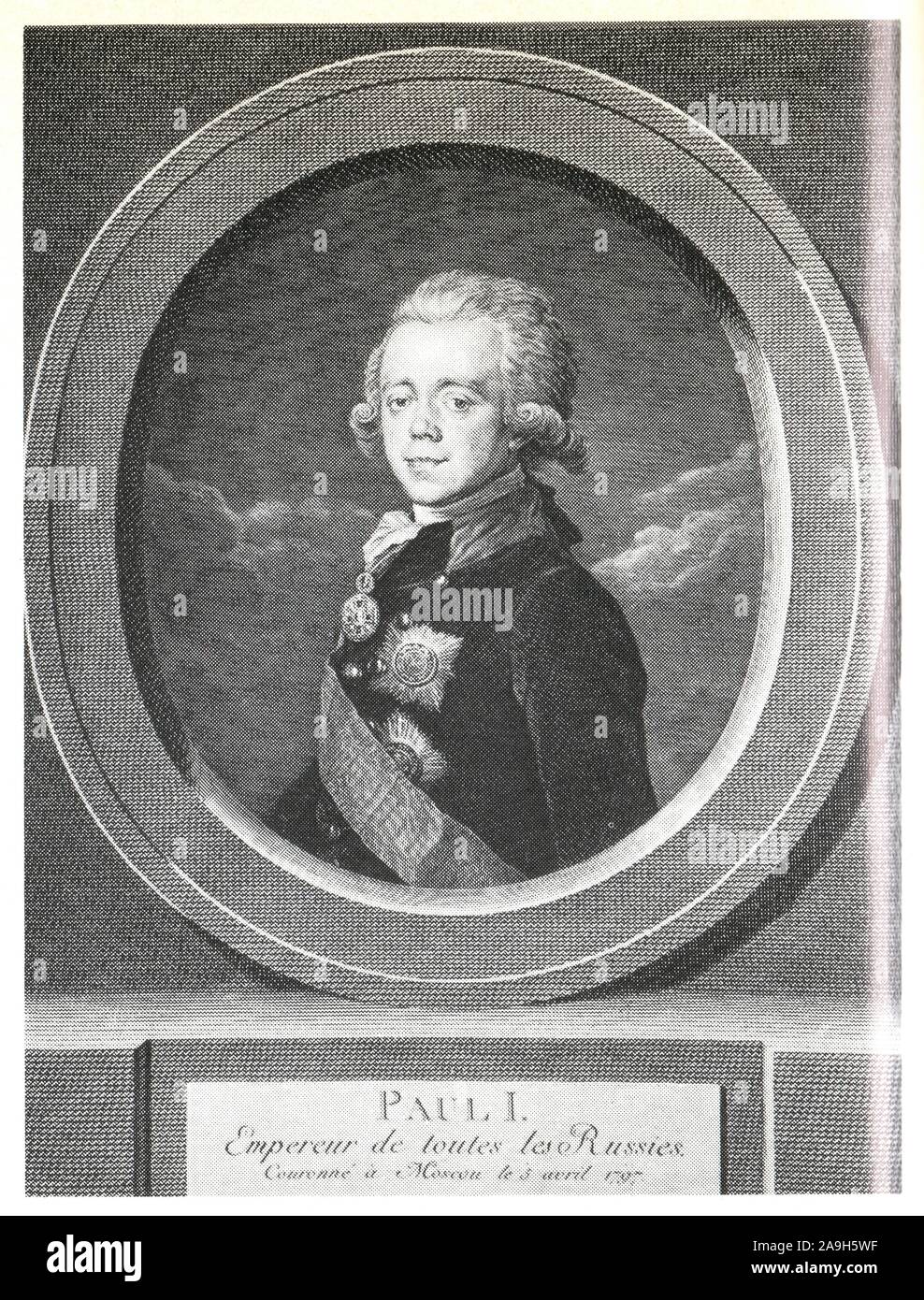 PAUL PREMIER. Père d'ALEXANDRE I ER. Gravure d'A. RADIGUE d'après le ...