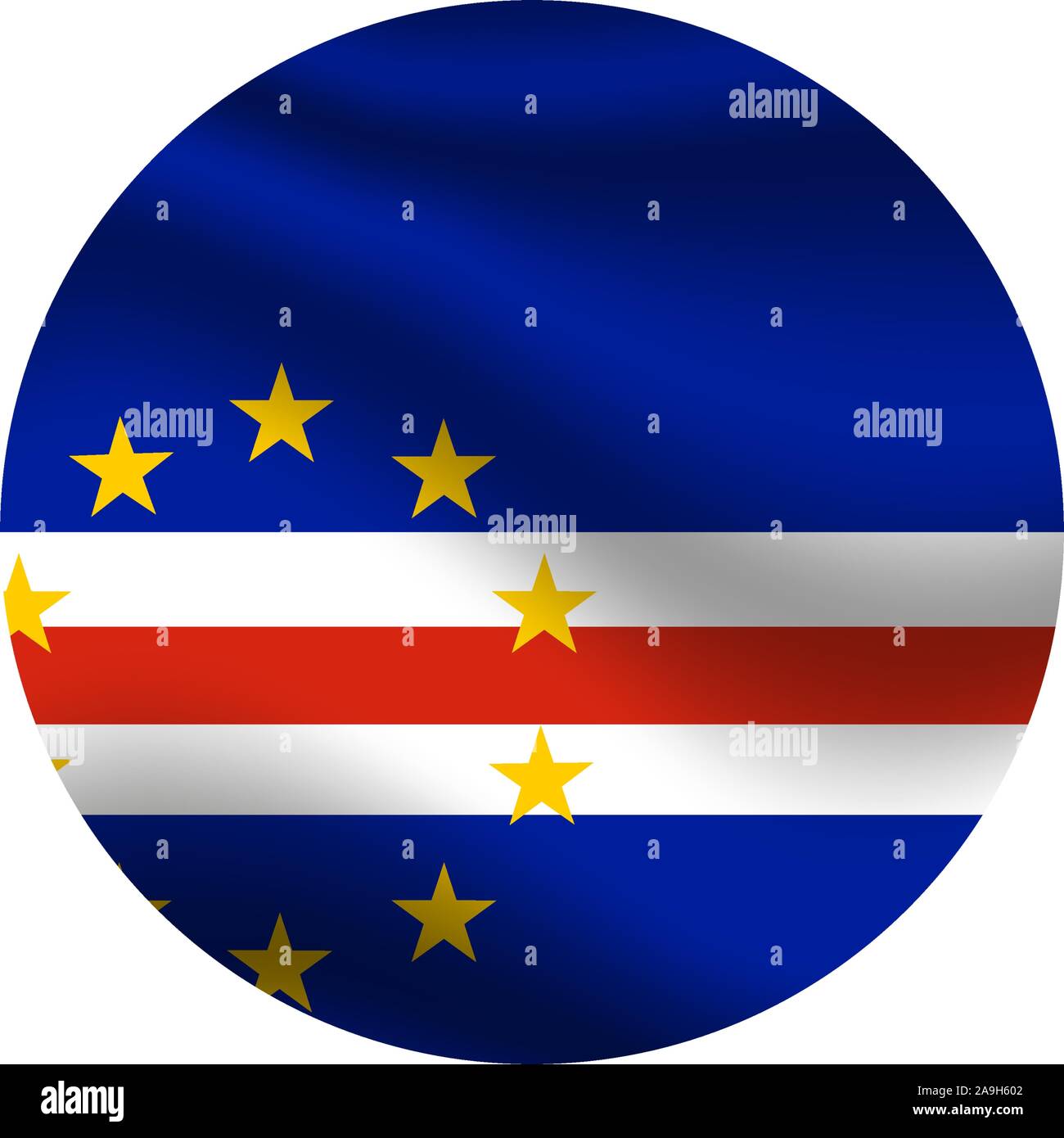 National flag of Republic of Cape Verde. original colors and proportion ...