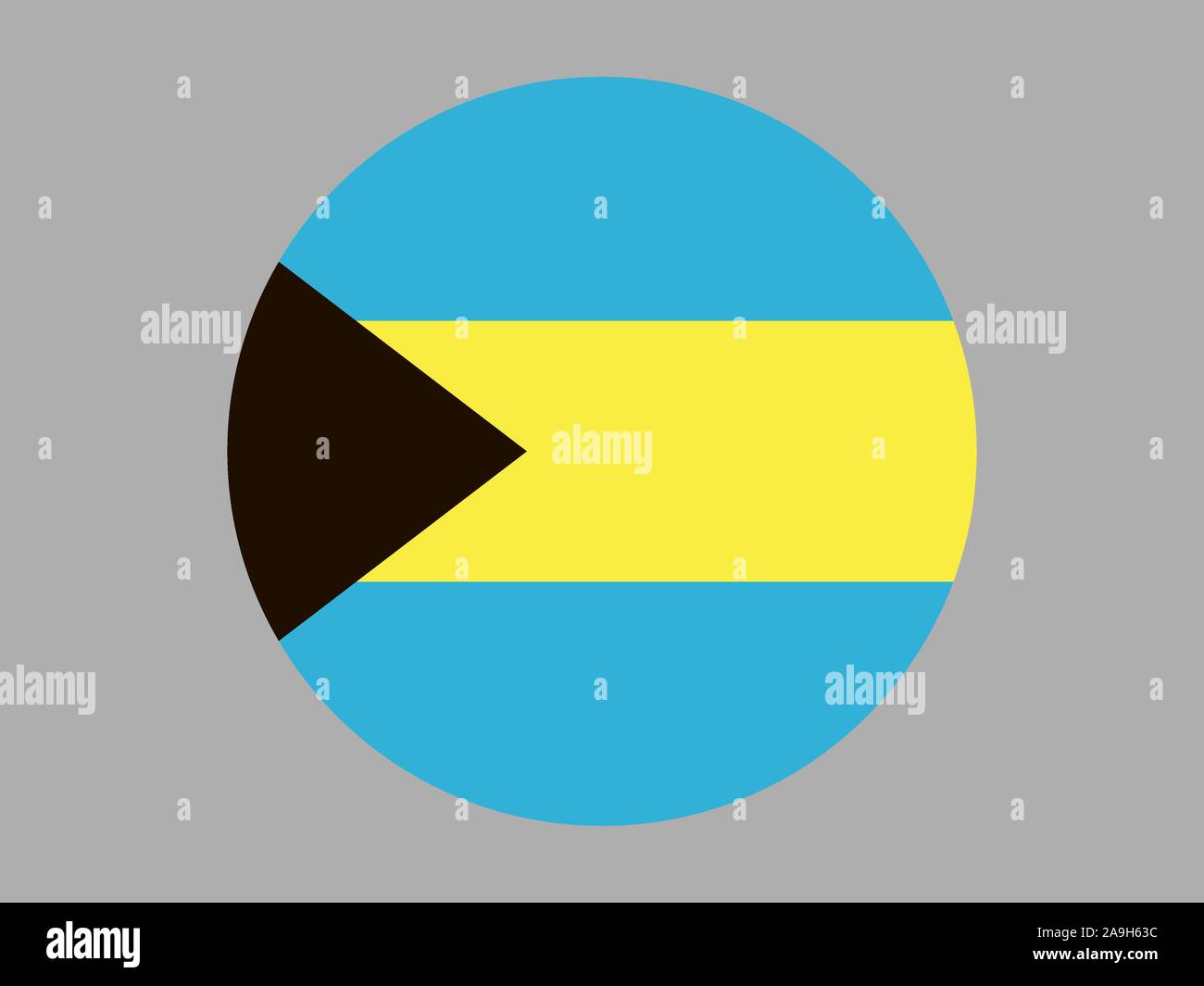 National flag of Commonwealth of Bahamas . original colors and ...