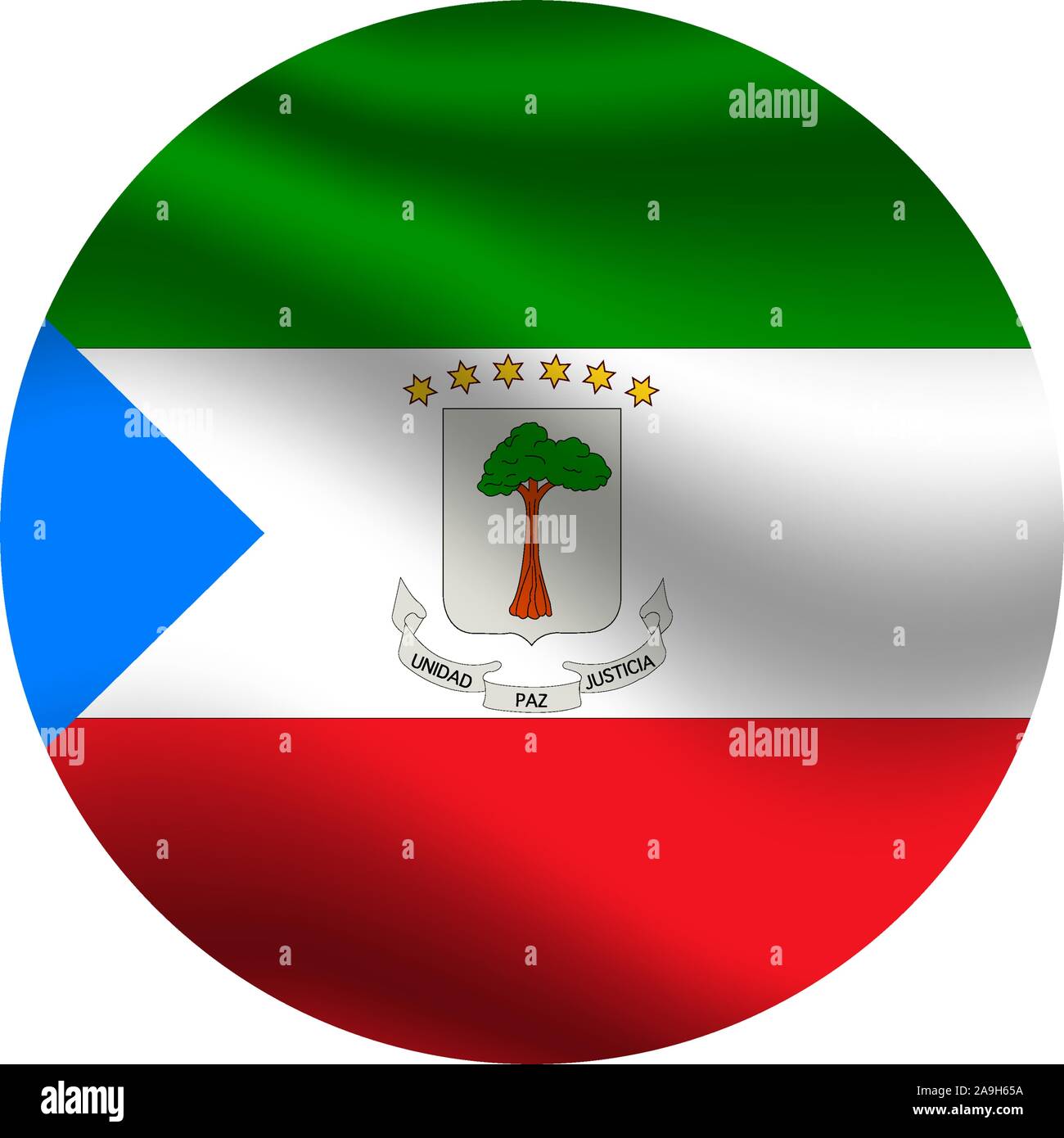 National flag of Republic of Equatorial Guinea. original colors and ...