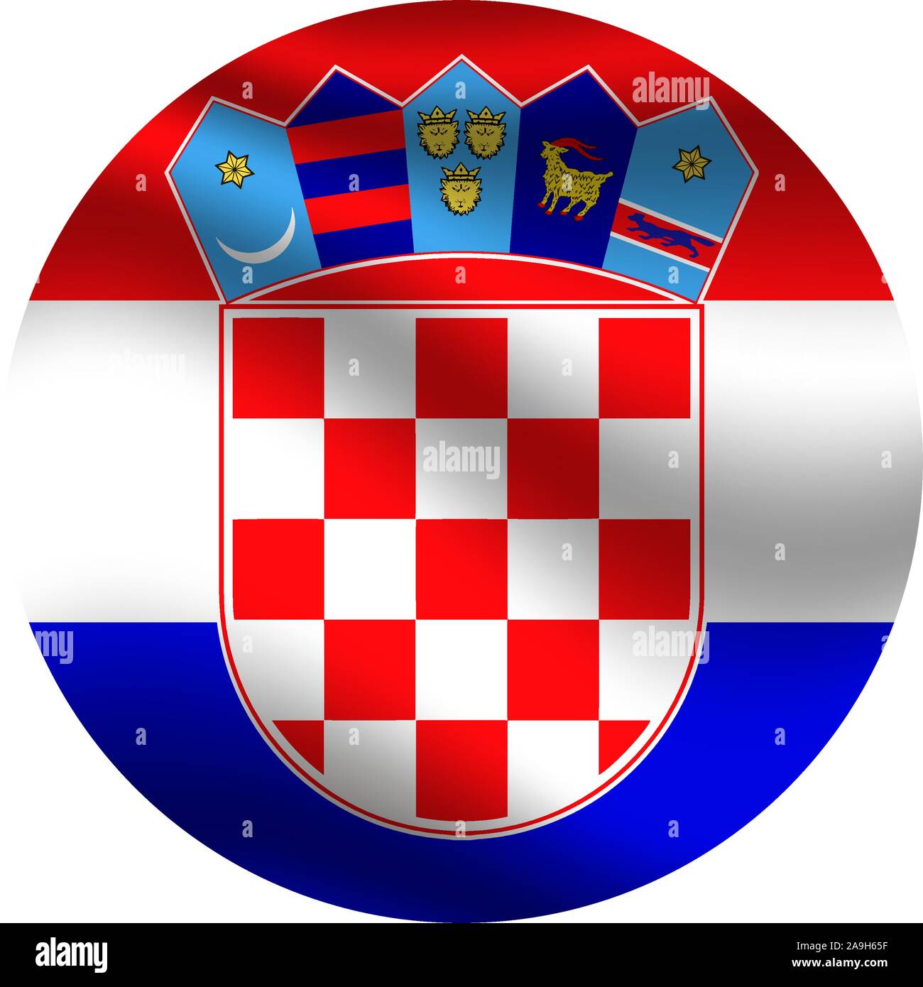 National flag of Republic of Croatia. original colors and proportion ...