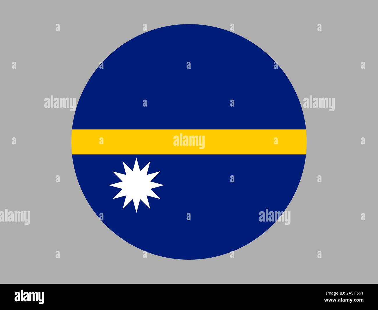 National flag of Republic of Nauru. original colors and proportion ...