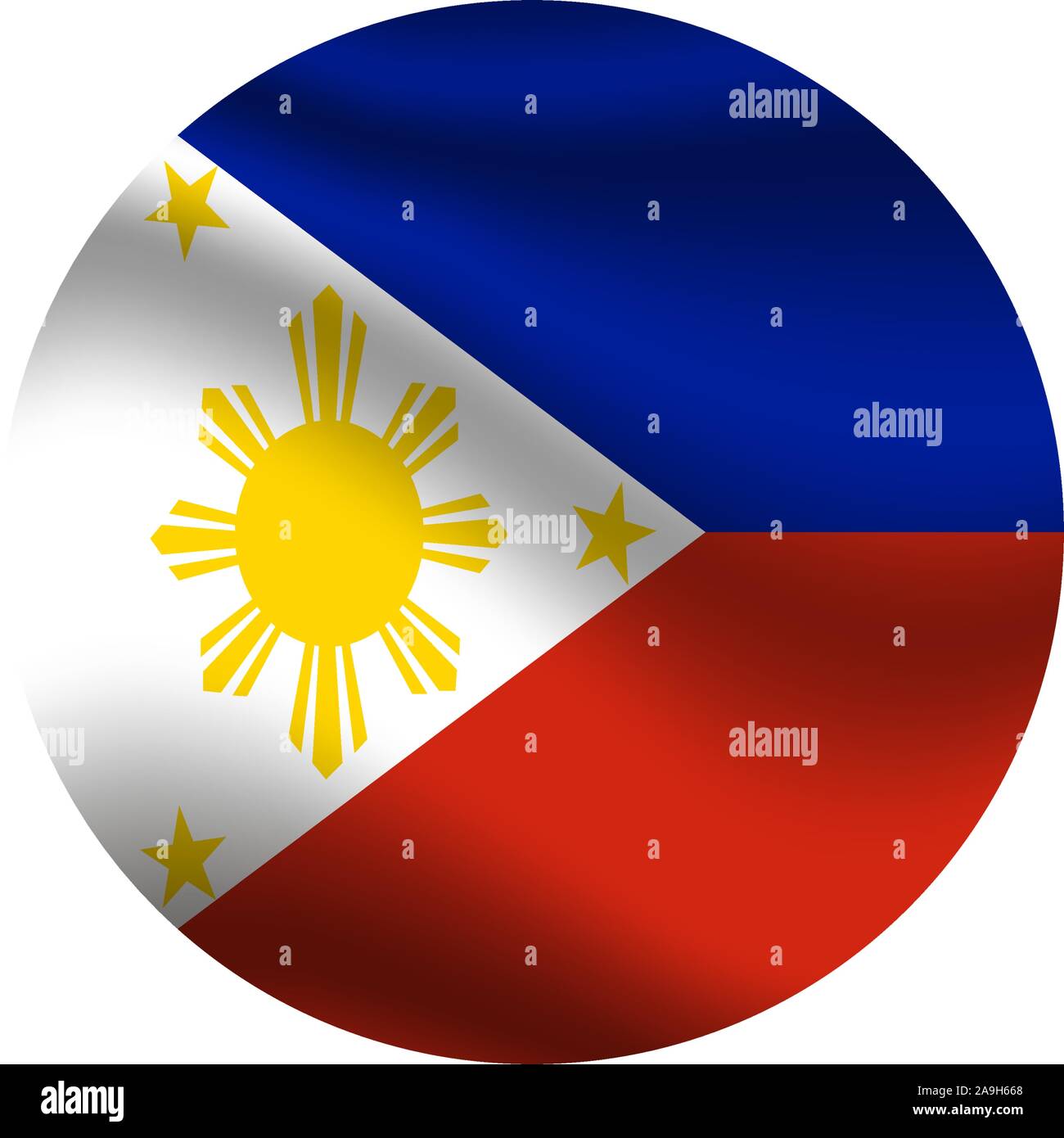 Beautiful national flag of Republic of Philippines. original colors and ...