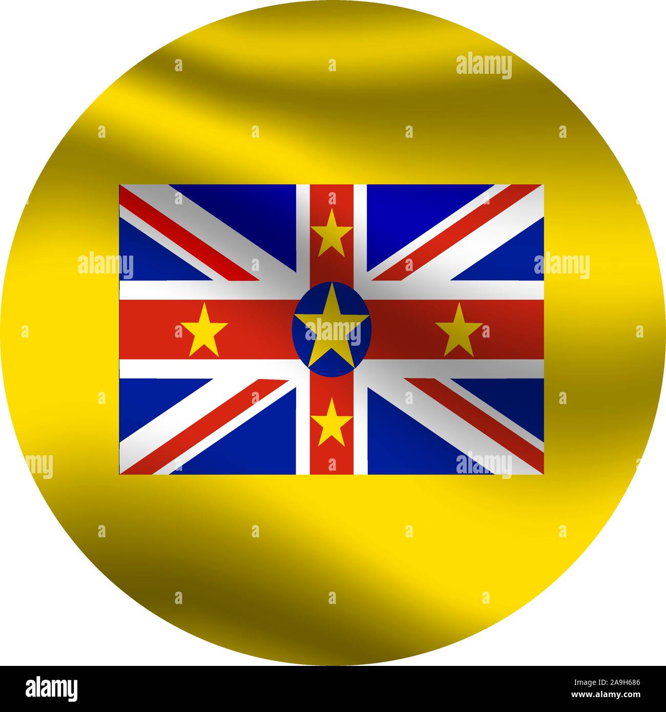 Beautiful national flag of Niue. original colors and proportion. Simply ...