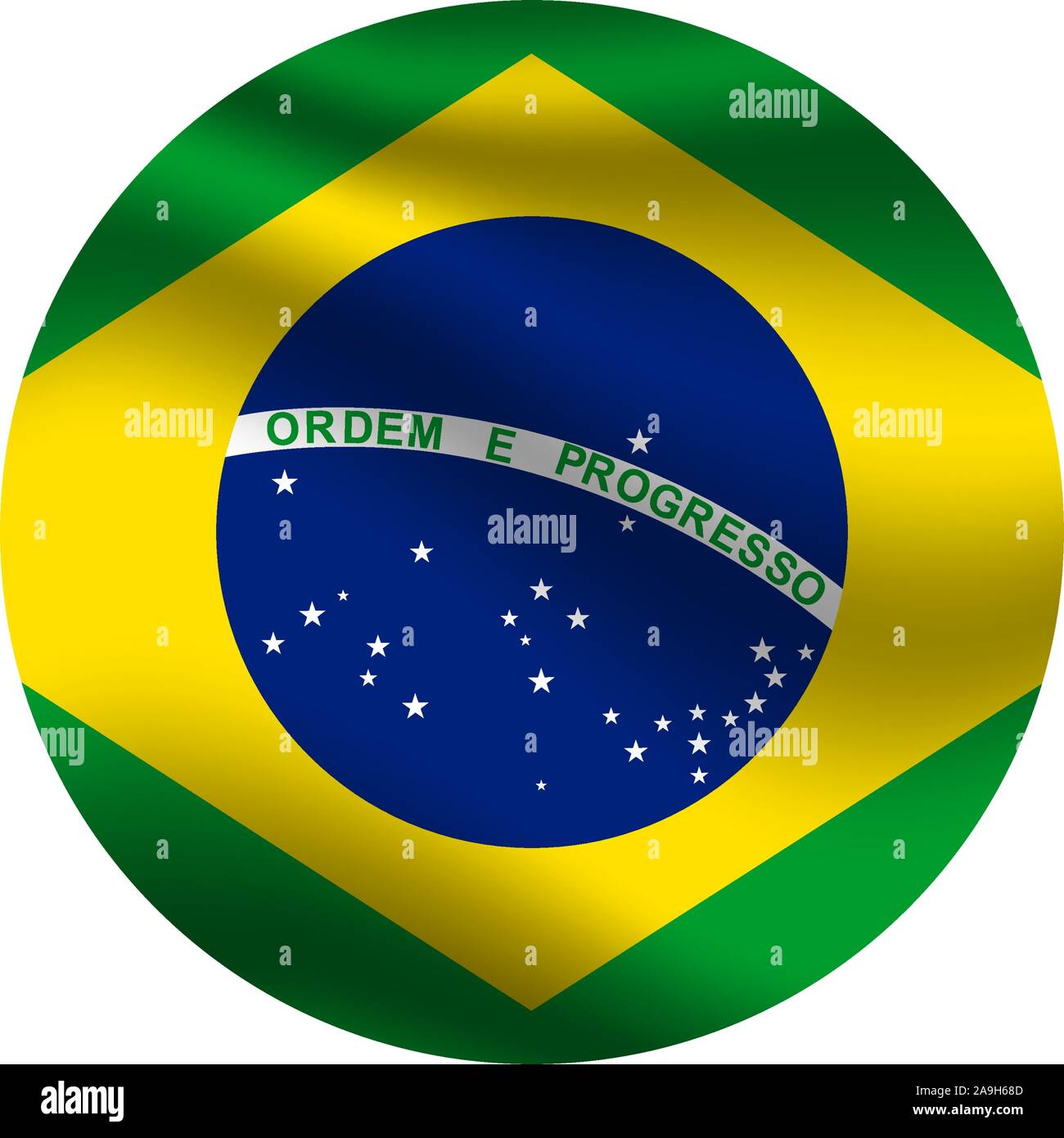 National flag of Federative Republic of Brazil. original colors and ...