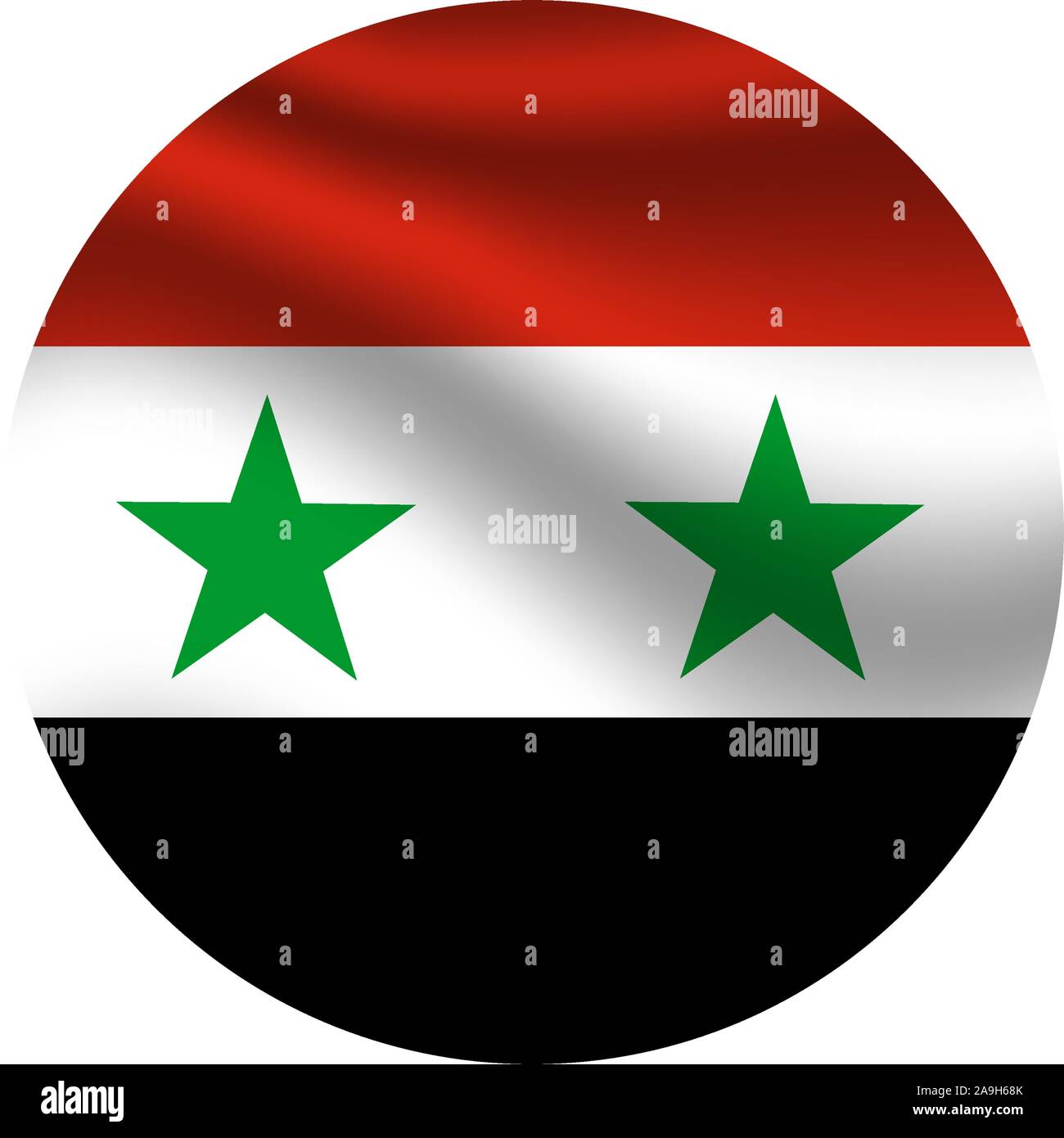 Beautiful national flag of Syrian Arab Republic. original colors and ...