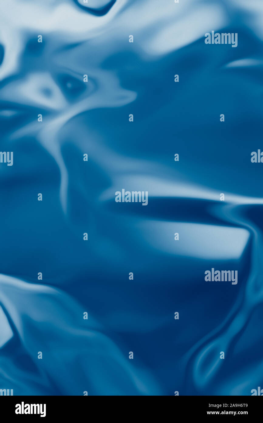 Blue liquid shiny background. Wavy satin elegance texture Stock Photo ...