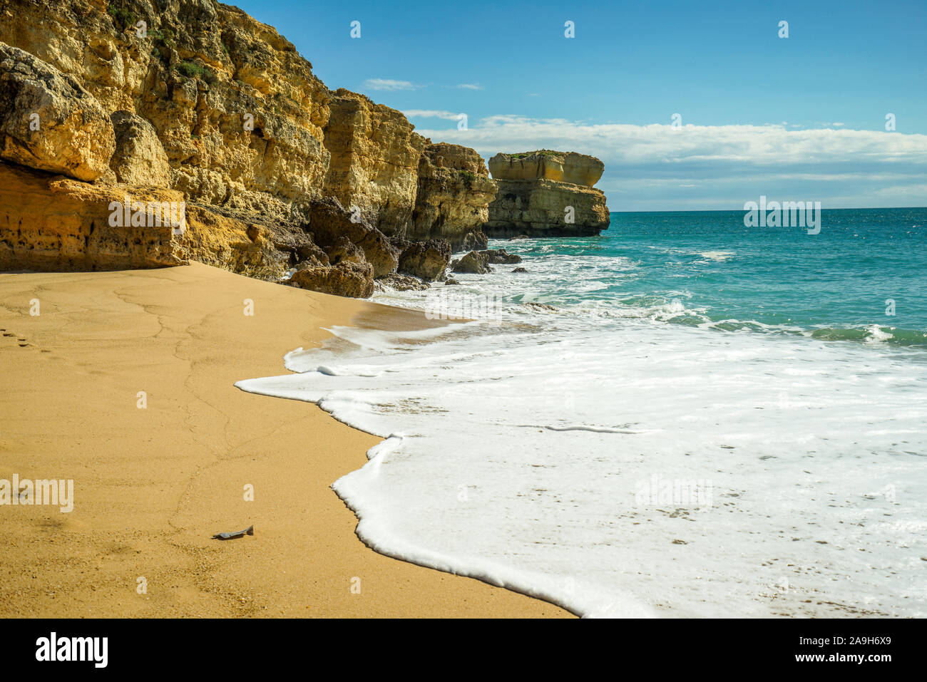 Europa, Portugal, Algarve, Praia Castello, Strand, Meer, Atlantik Stock ...
