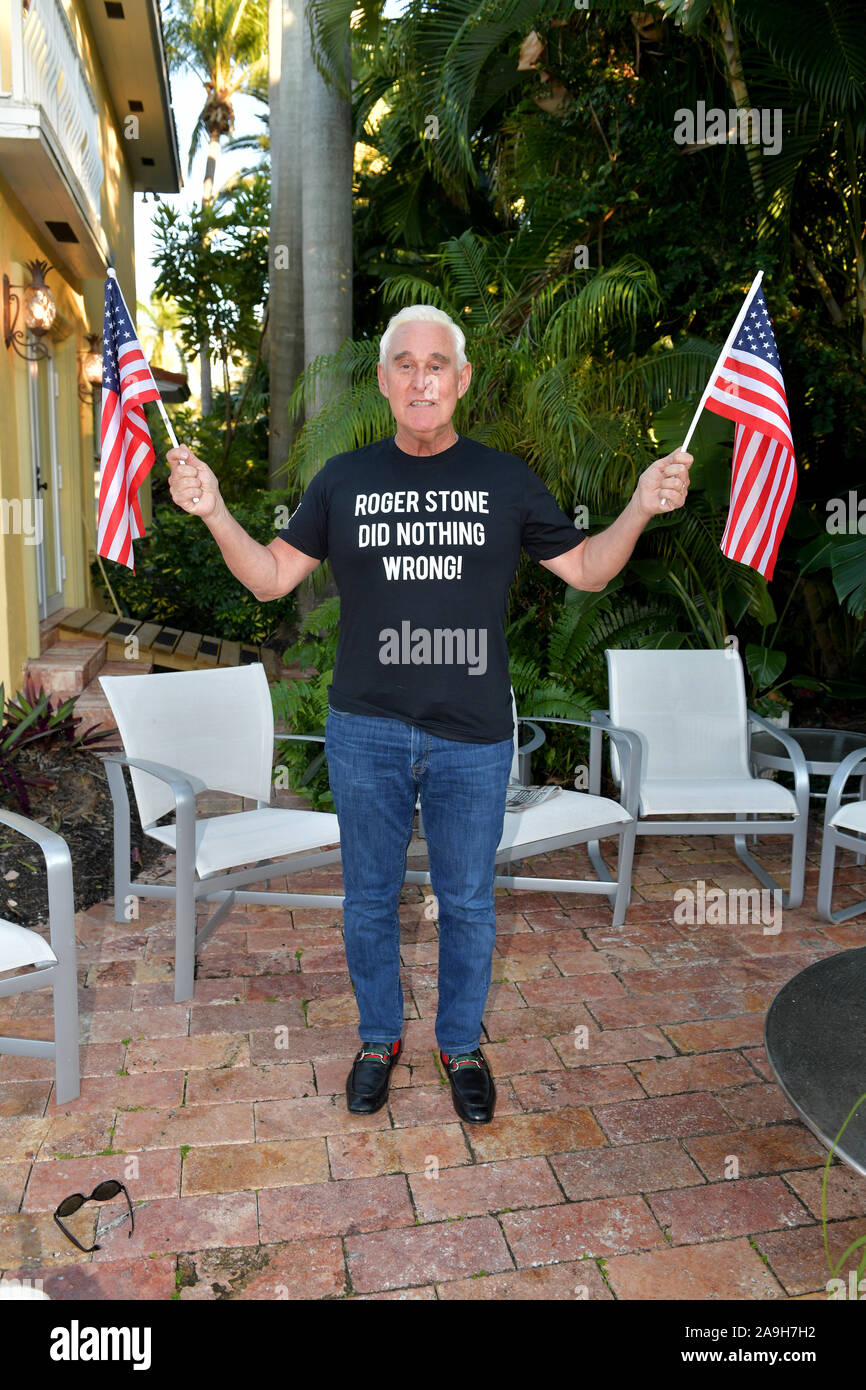 MIAMI, FL - FEBRUARY 06: (EXCLUSIVE COVERAGE) Trump ally Roger Stone ...