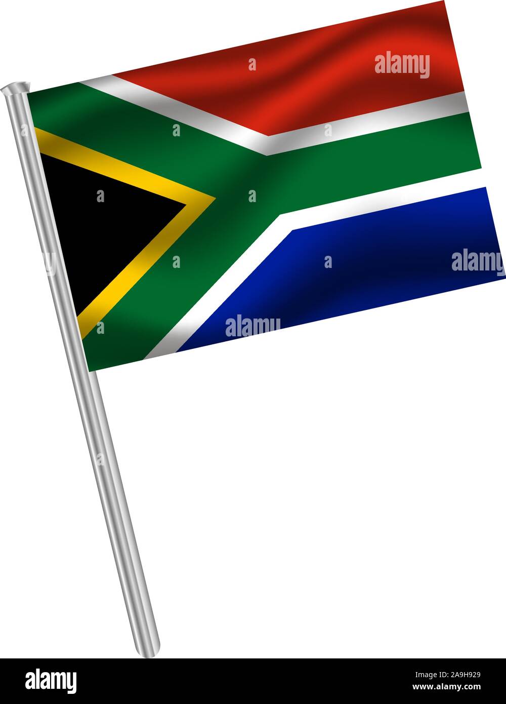 Beautiful national flag of Republic of South Africa. original colors ...