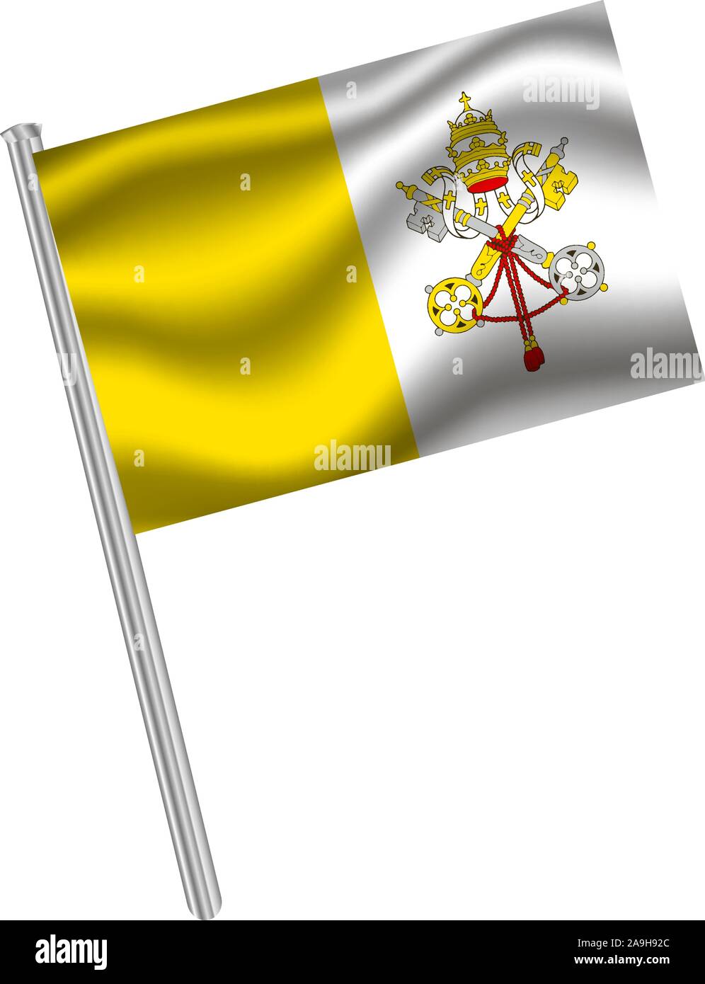 Beautiful national flag of Vatican City State, original colors and ...