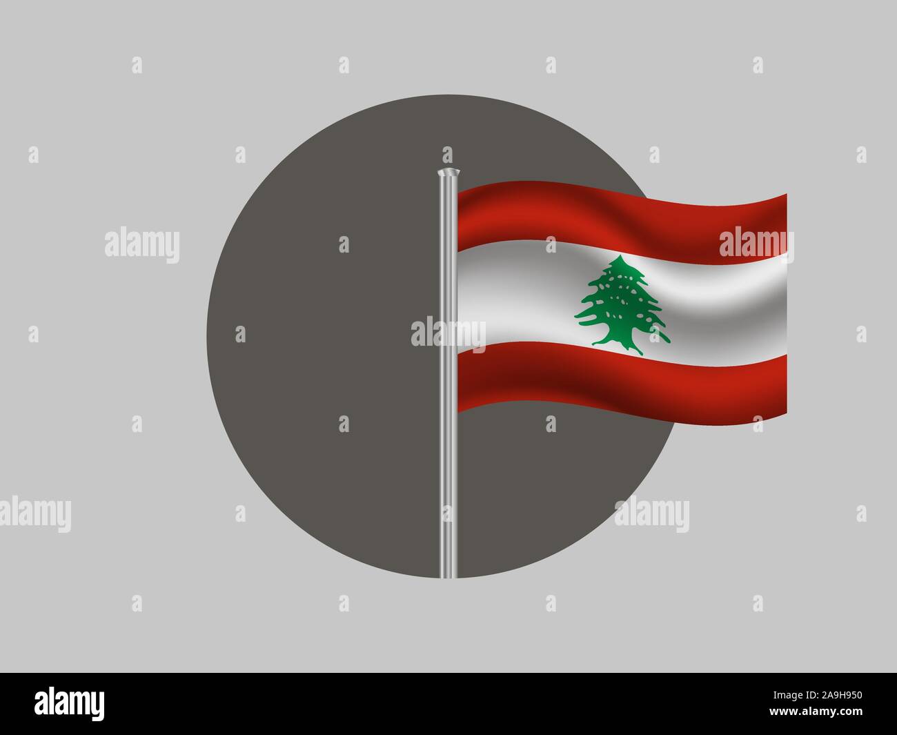 National flag of Lebanese Republic. original colors and proportion ...