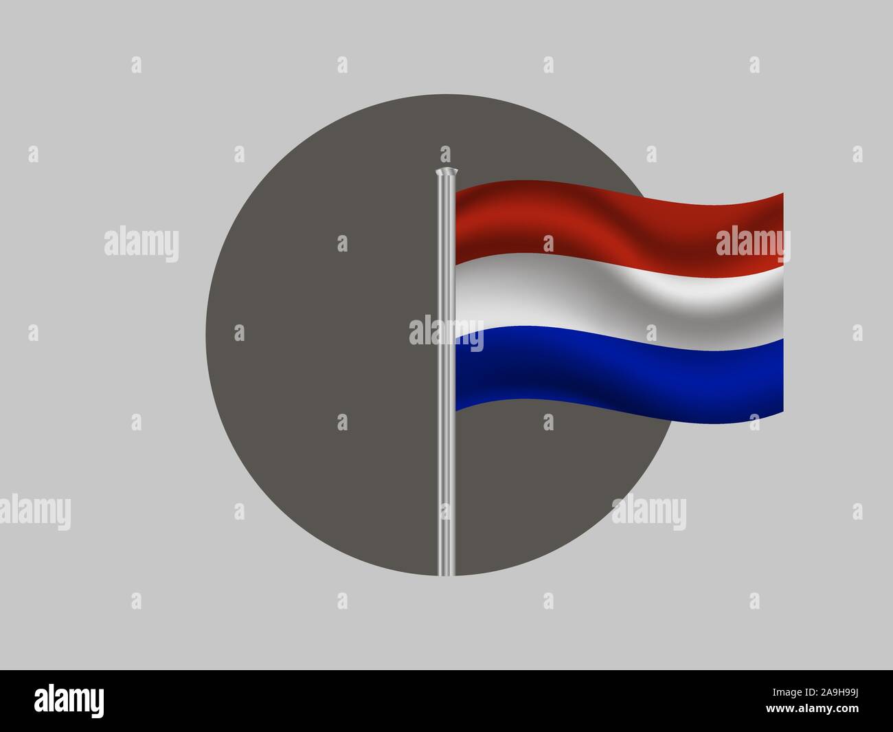 National flag of Netherlands. original colors and proportion. Simply ...