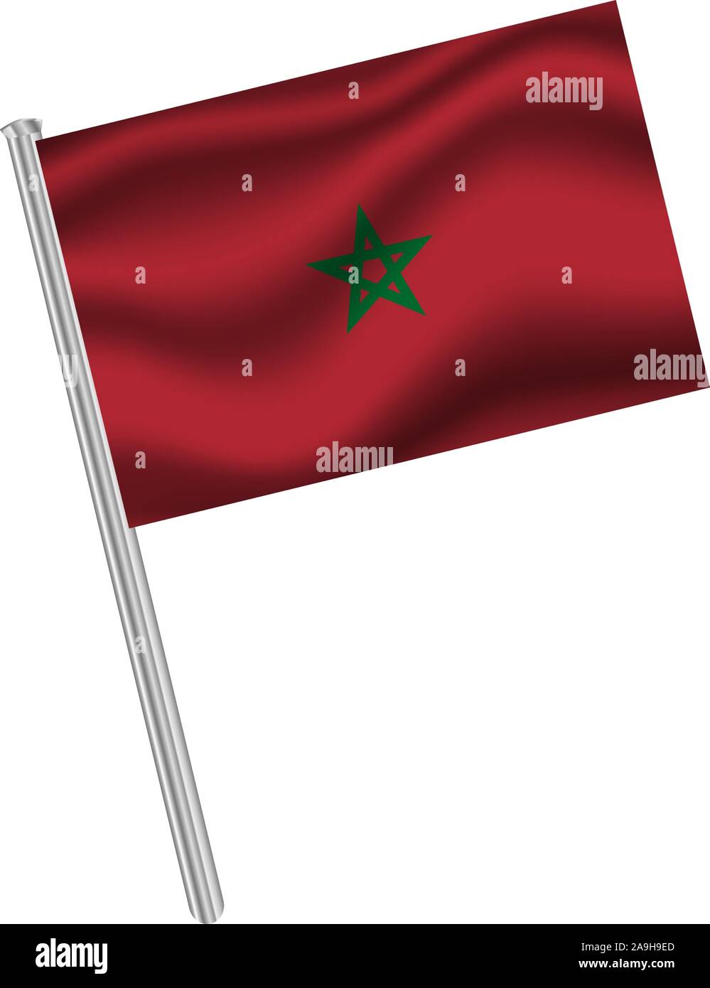 National flag of Kingdom of Morocco. original colors and proportion ...
