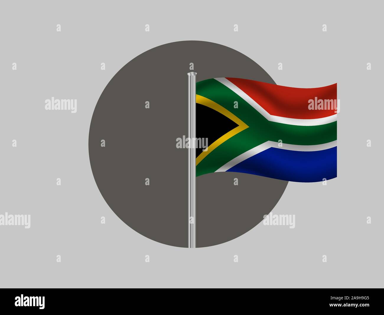 Beautiful national flag of Republic of South Africa. original colors ...