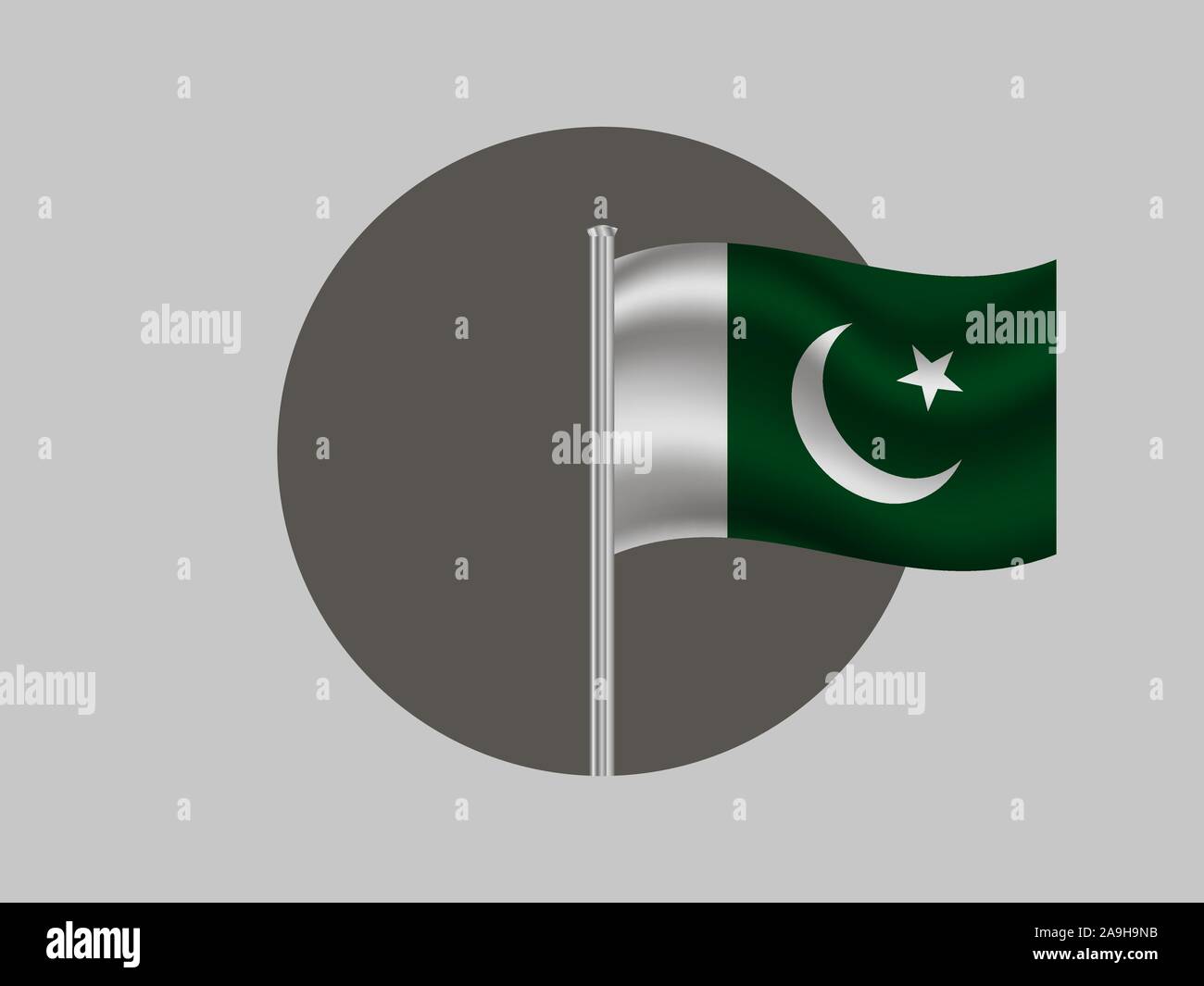 Beautiful national flag of Islamic republic of Pakistan. original ...