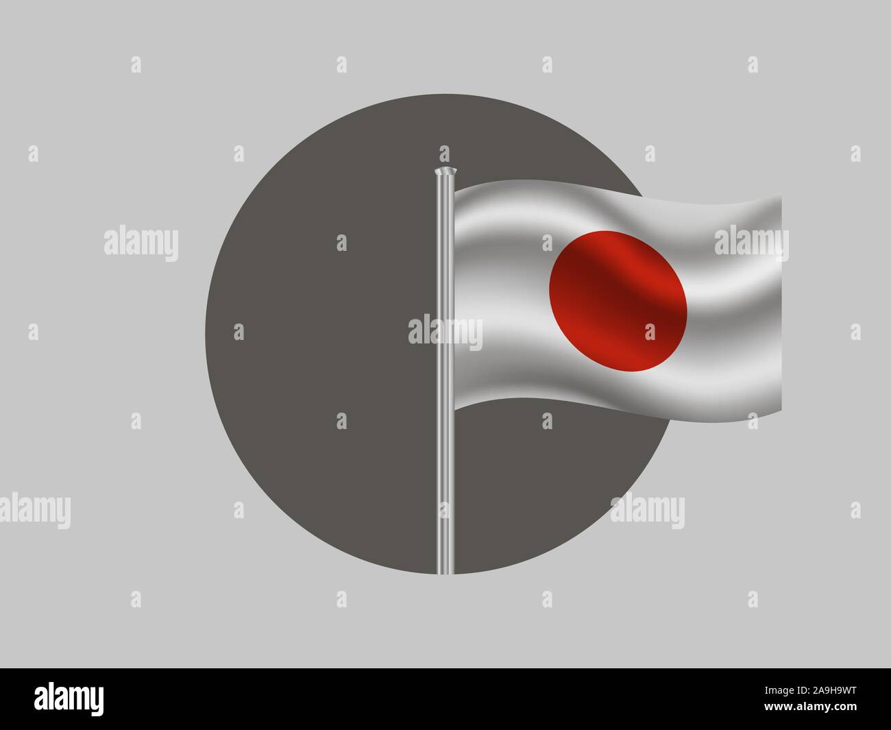 National flag of Japan . original colors and proportion. Simply vector ...