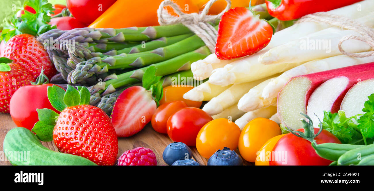 Fresh Fruits and Vegetables Stock Photo - Alamy