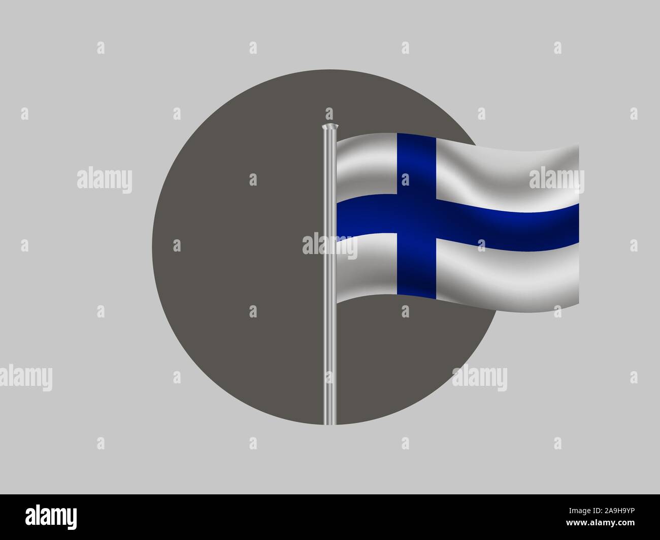 National flag of Republic of Finland. original colors and proportion ...