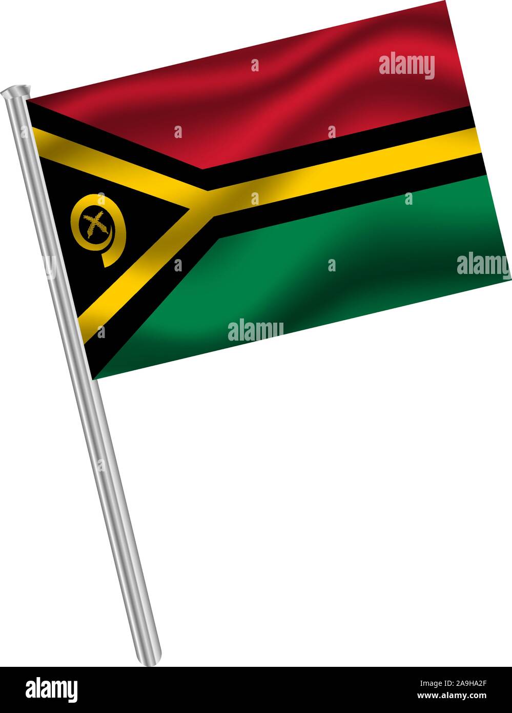 Beautiful national flag of Republic of Vanuatu, original colors and ...