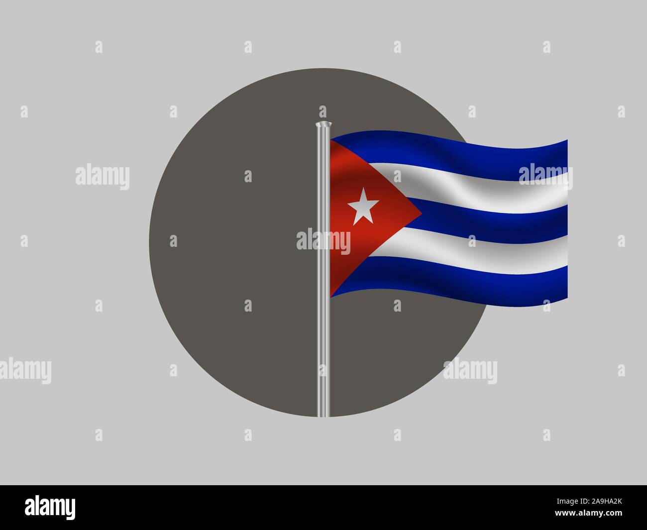 National flag of Republic of Cuba . original colors and proportion ...