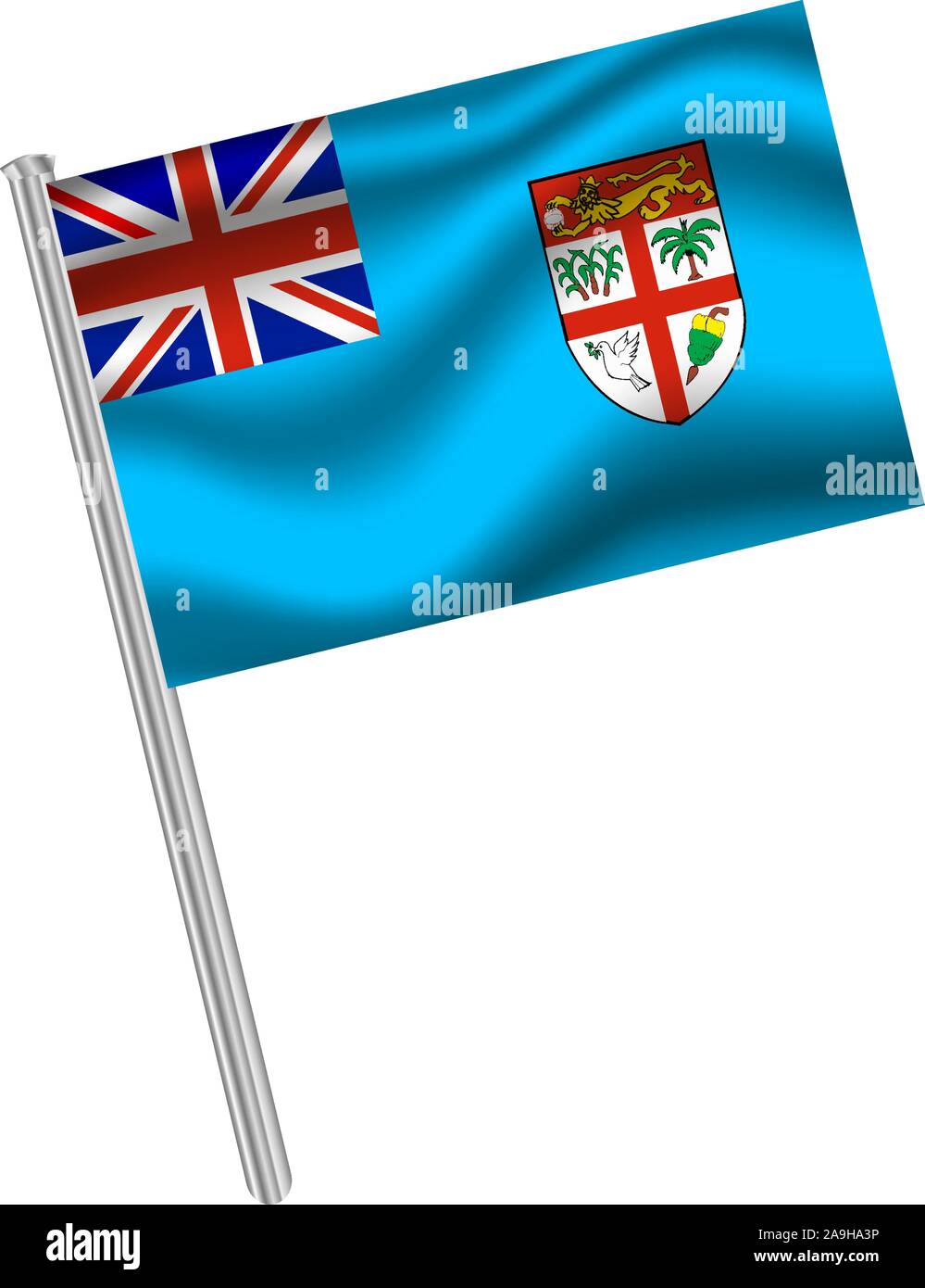 National flag of Republic of Fiji . original colors and proportion ...