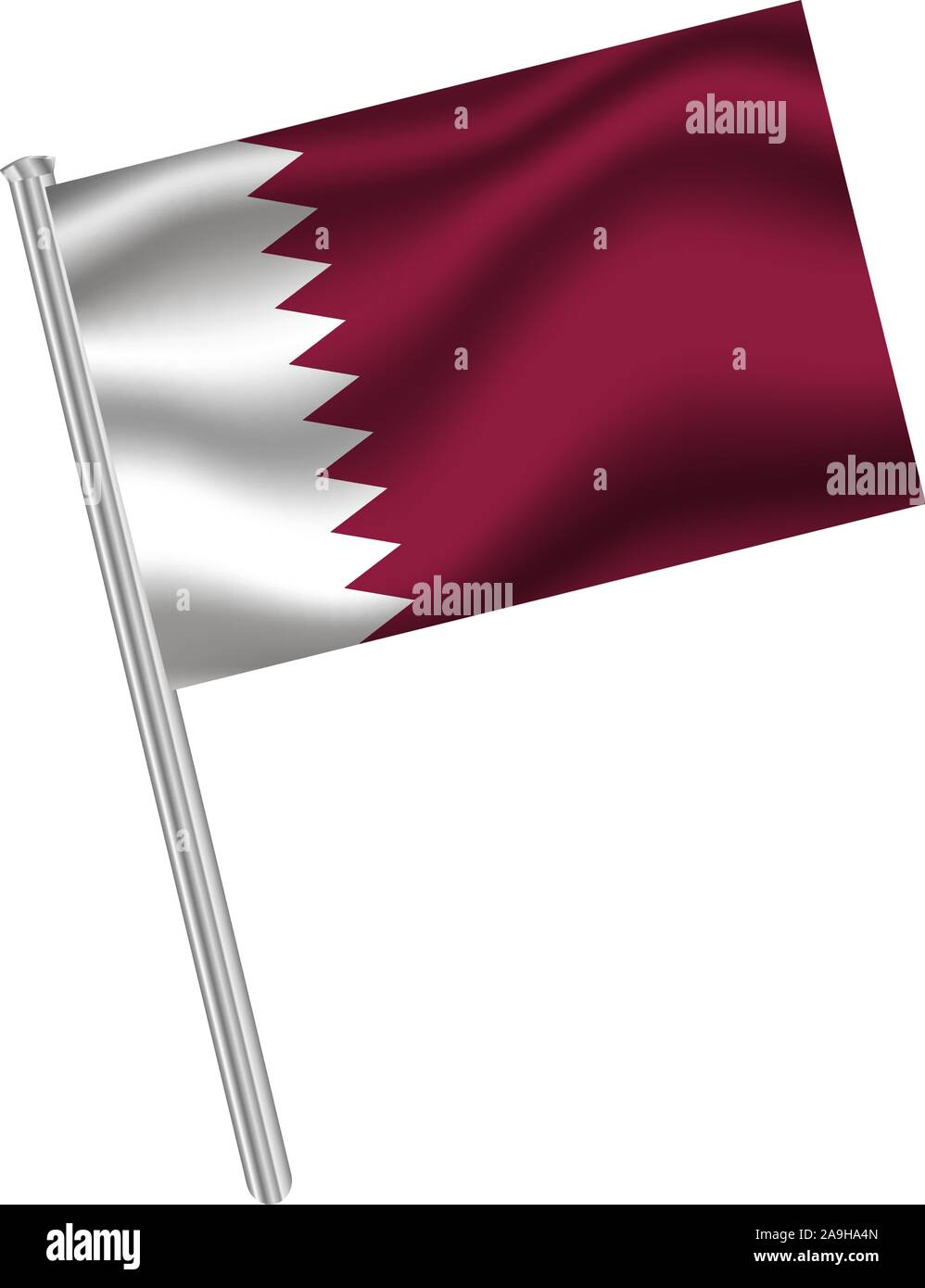 Beautiful national flag of State of Qatar . original colors and ...