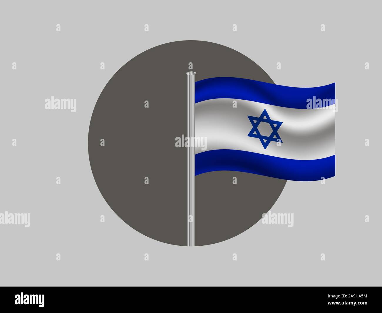 National flag of Israel . original colors and proportion. Simply vector ...