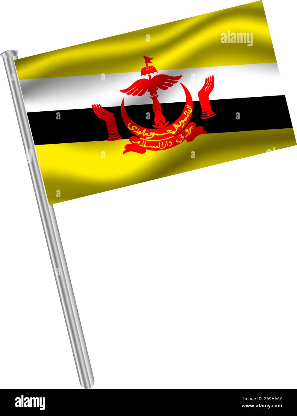 National flag of Nation of Brunei, the Abode of Peace . original colors ...