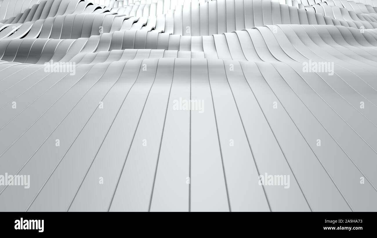3d Rendering White Waves Stock Photo - Alamy