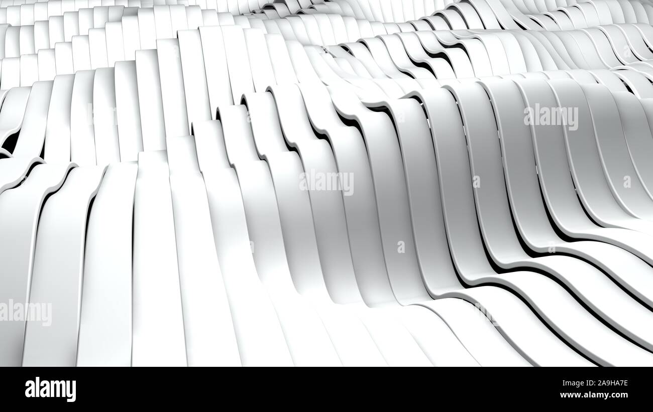 3d Rendering White Waves Stock Photo - Alamy