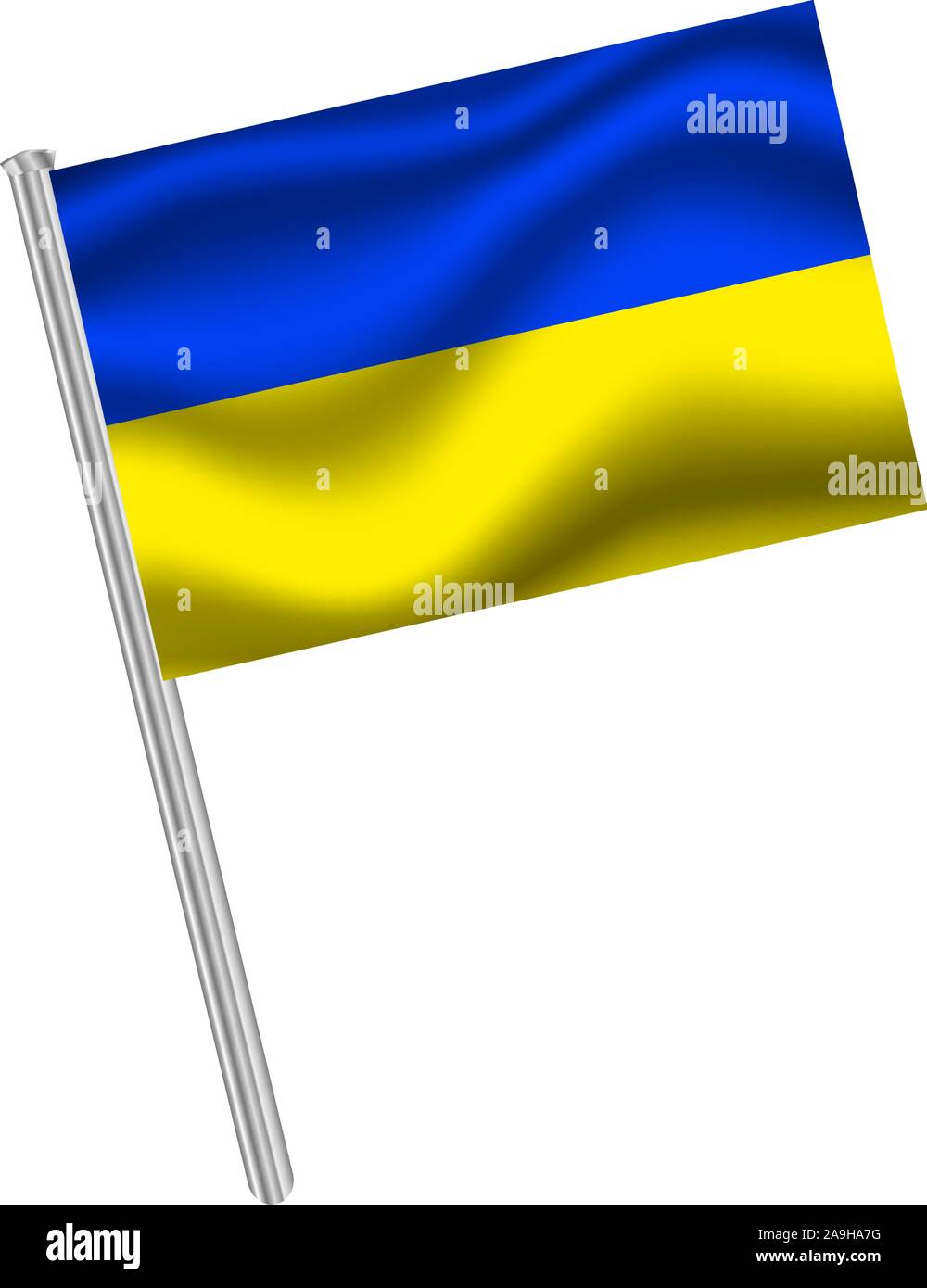 Beautiful national flag of Ukraine, original colors and proportion ...
