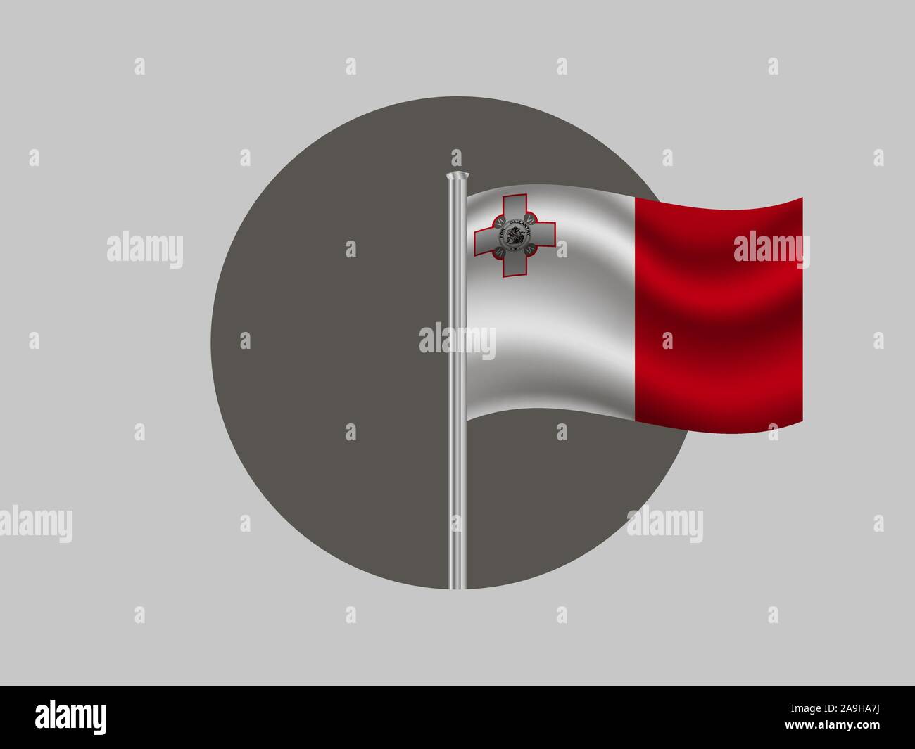 National flag of Republic of Malta. original colors and proportion ...