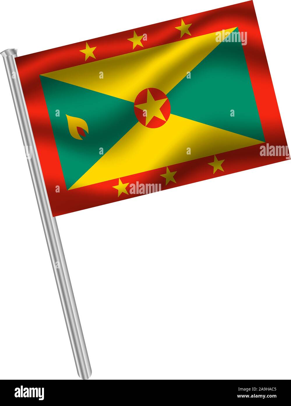 National flag of Grenada . original colors and proportion. Simply ...