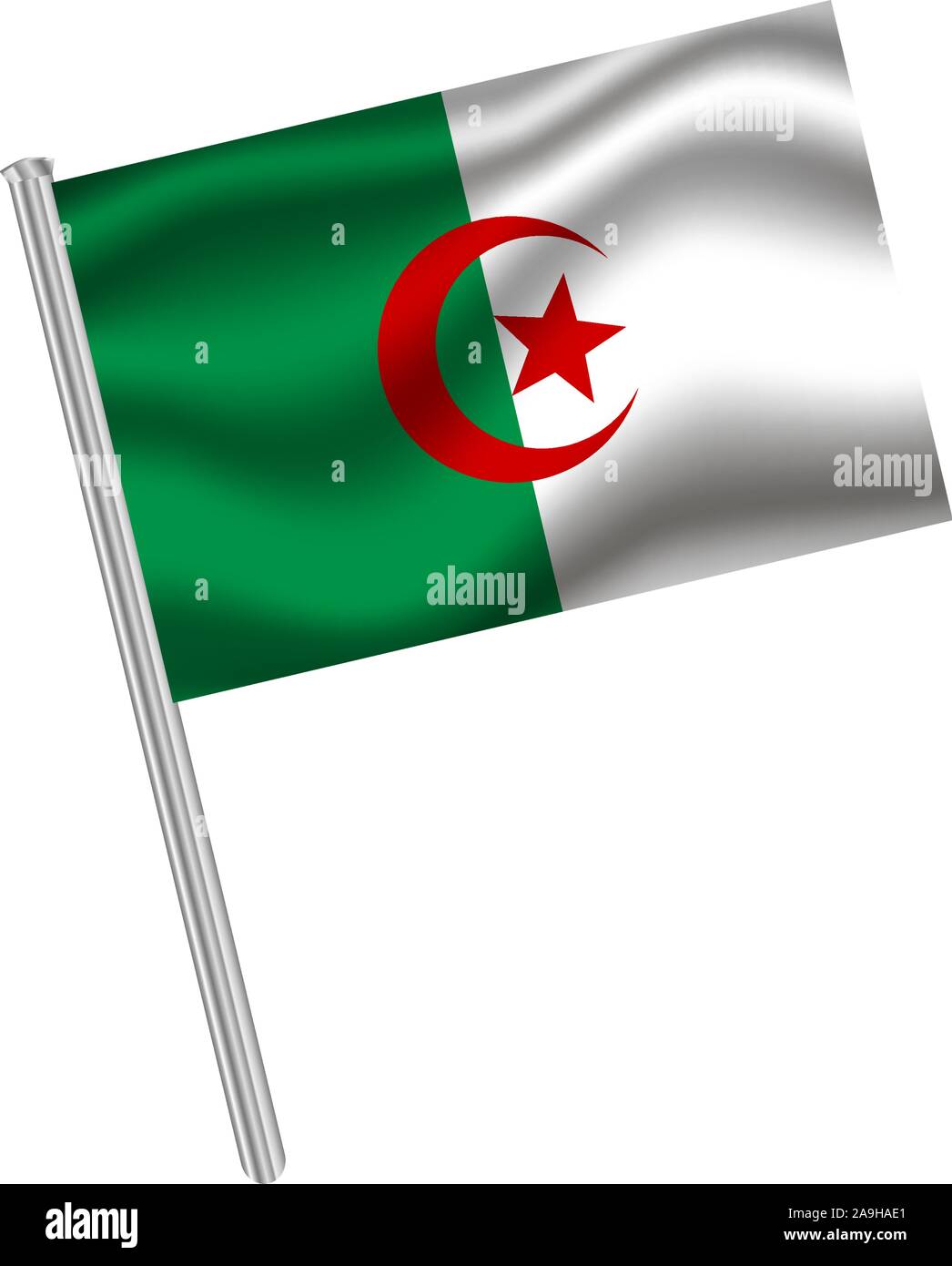 National flag of Peoples Democratic Republic of Algeria. original ...