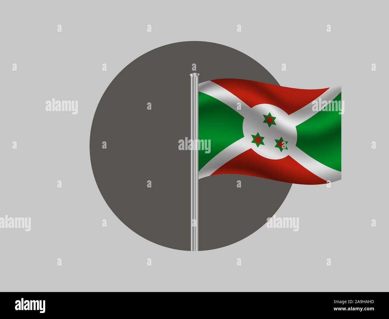 National flag of Republic of Burundi. original colors and proportion ...