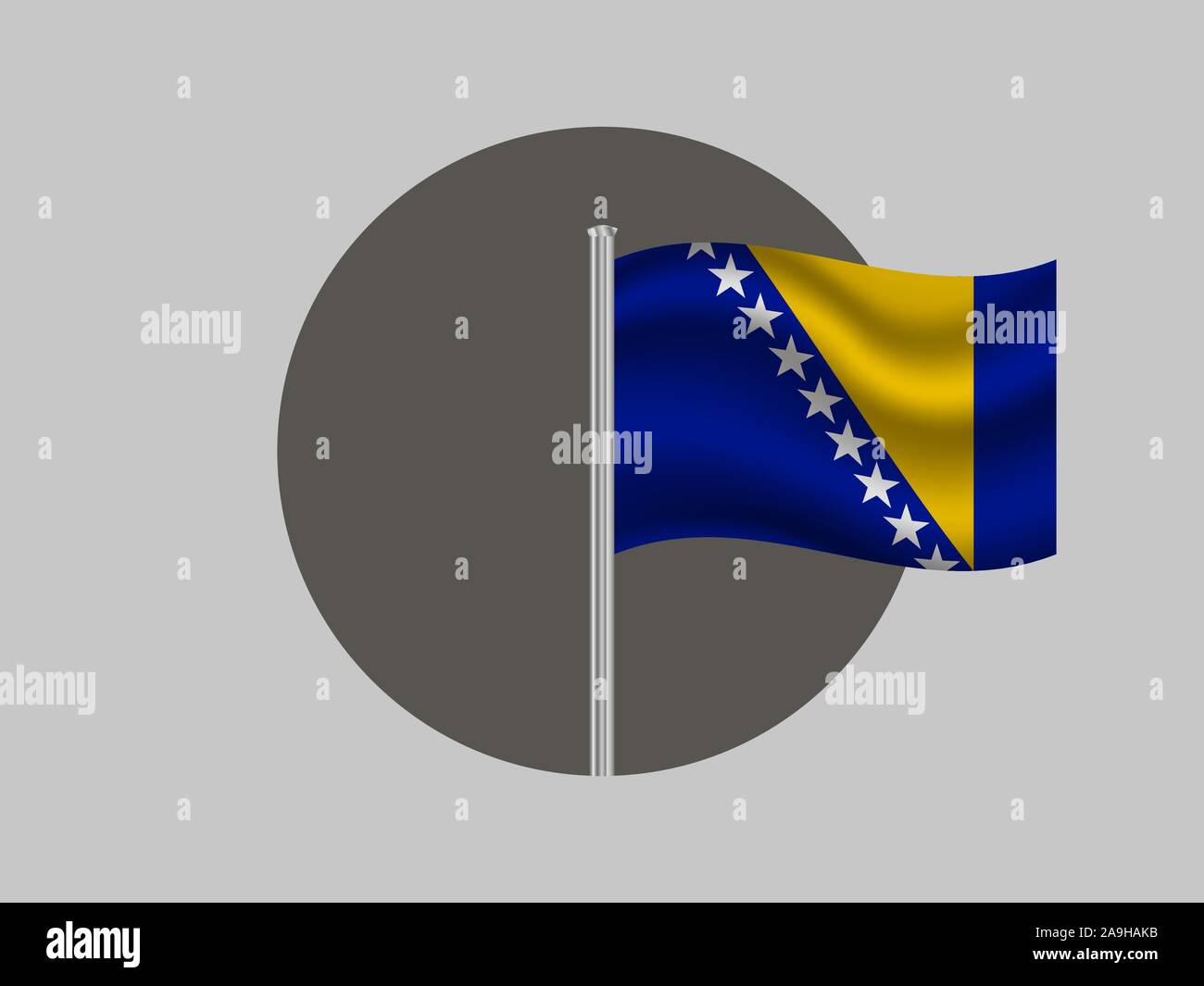 National flag of Bosnia and Herzegovina . original colors and ...