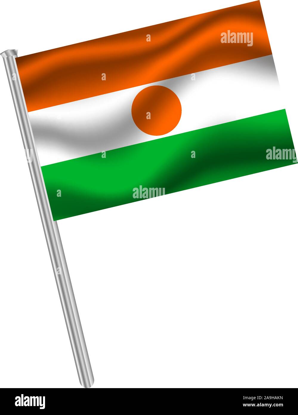National flag of Republic of the Niger. original colors and proportion ...
