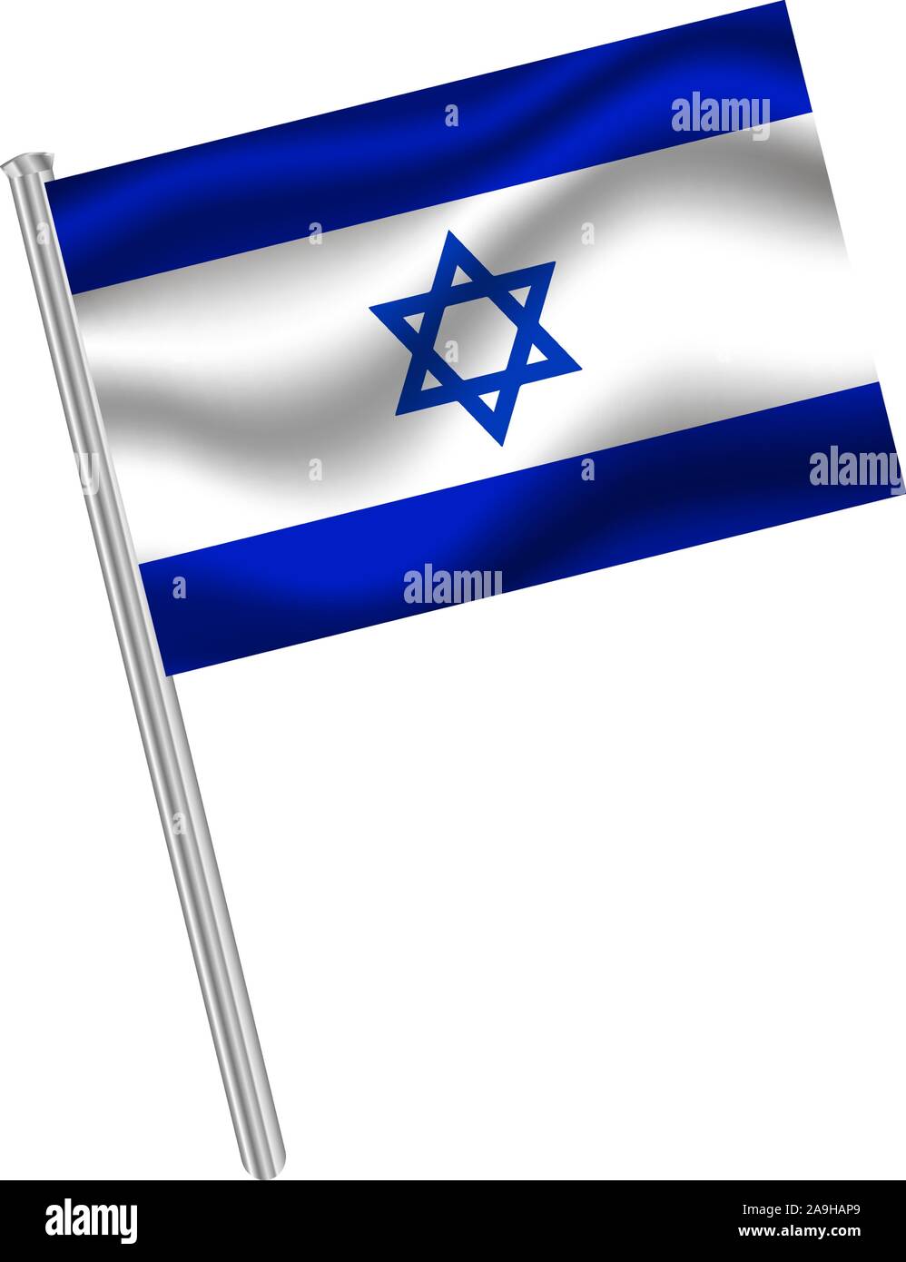National flag of Israel . original colors and proportion. Simply vector ...