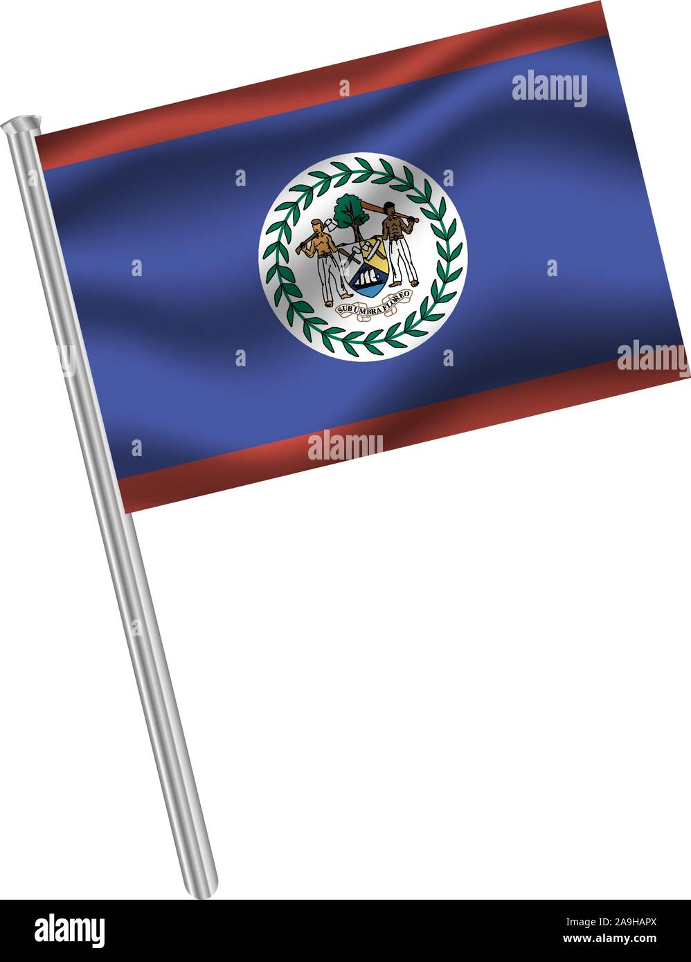National flag of Belize . original colors and proportion. Simply vector ...