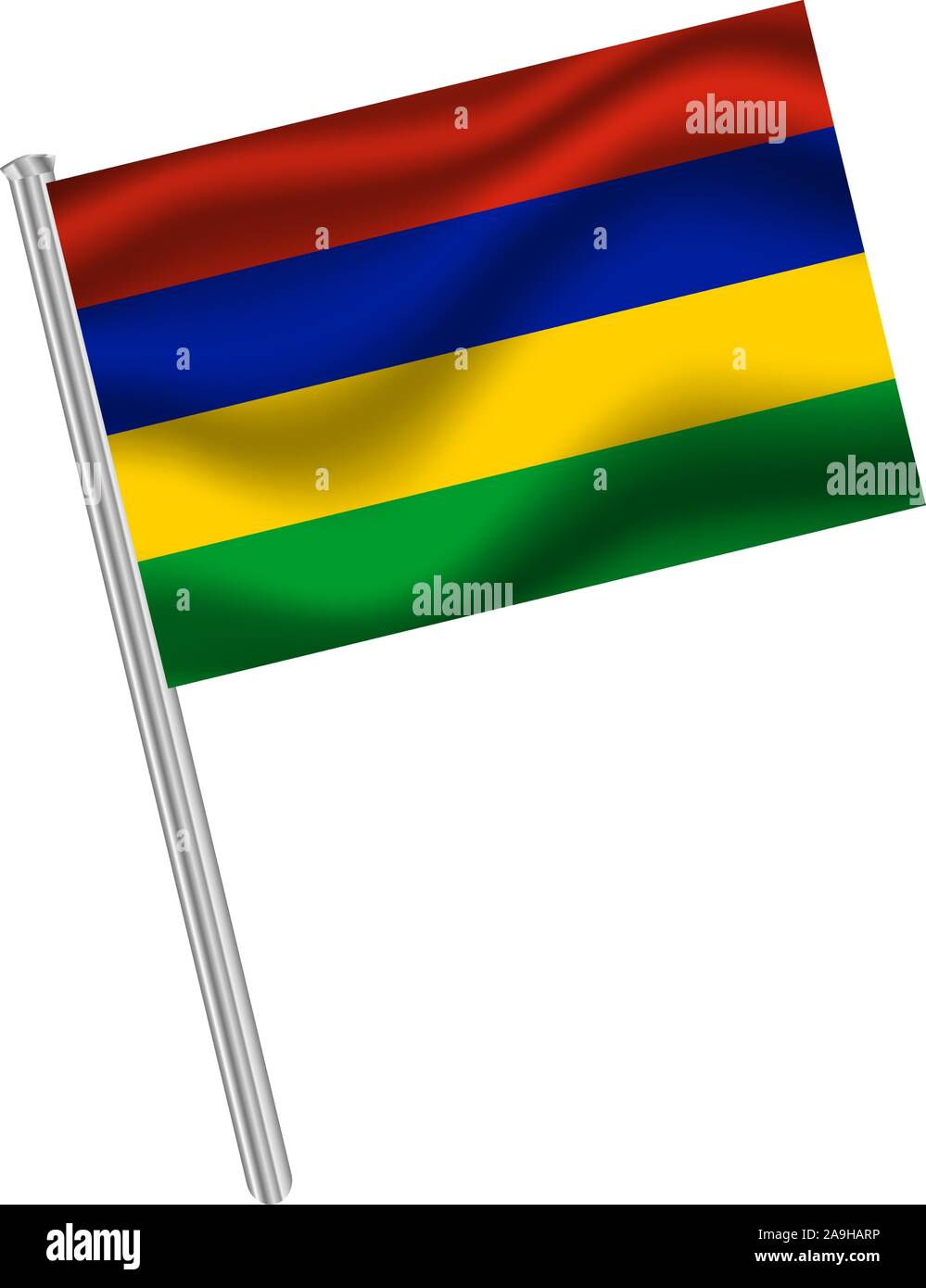 National flag of Republic of Mauritius . original colors and proportion ...