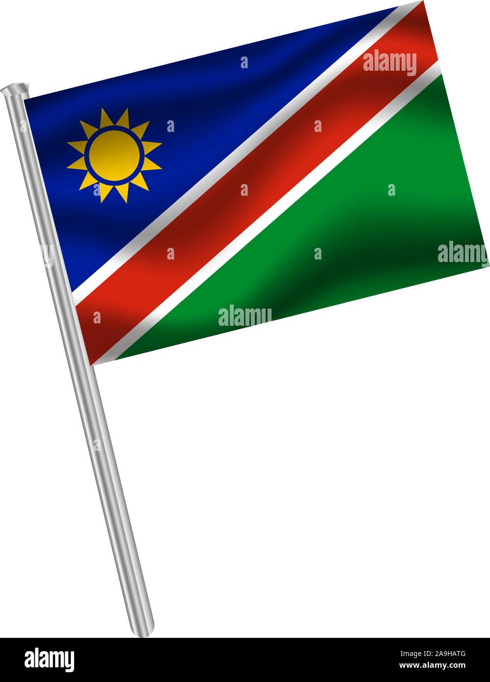 National flag of Republic of Namibia. original colors and proportion ...