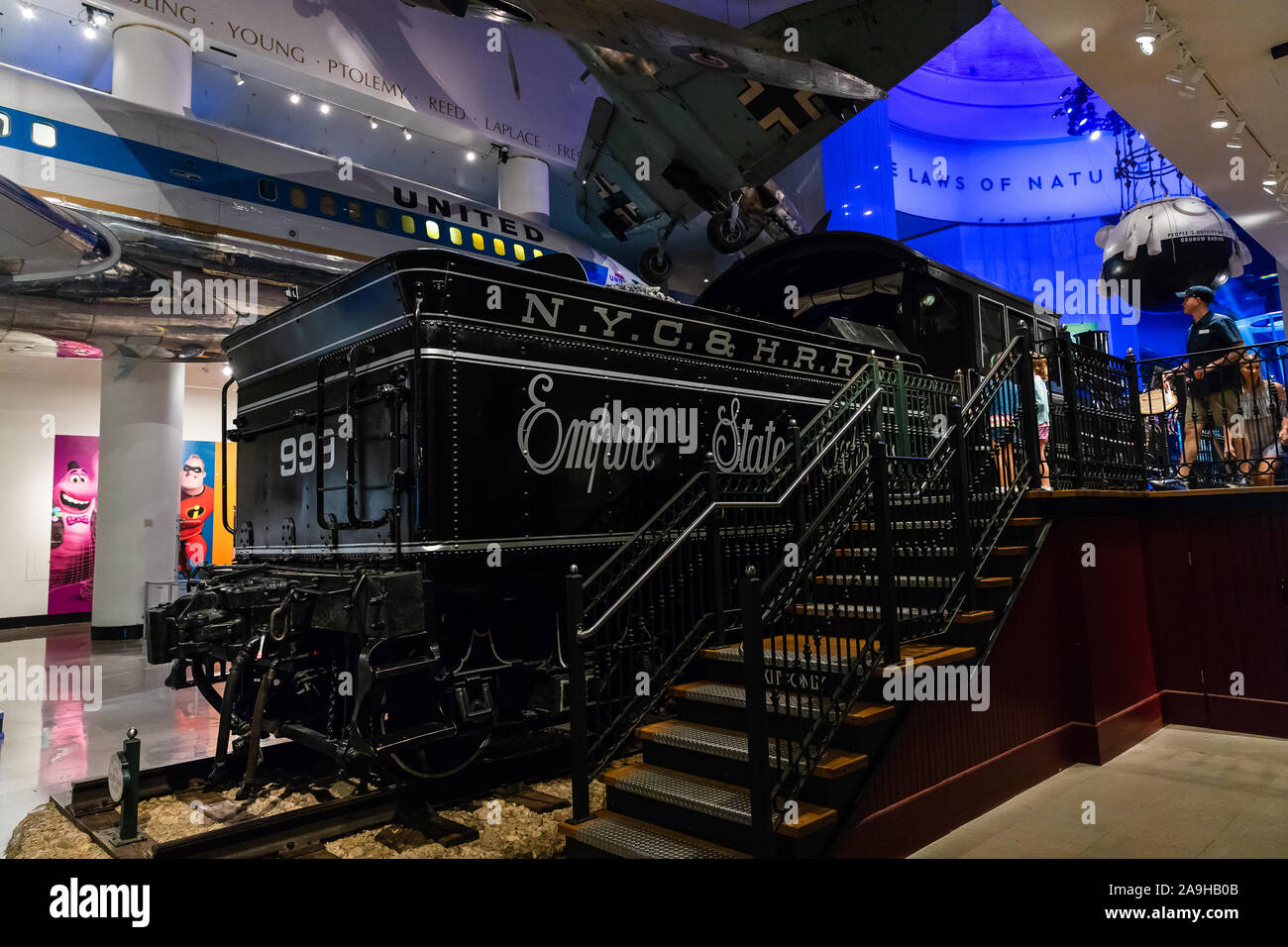 At the Museum of Science and Industry, the 999 Steam Locomotive is on ...