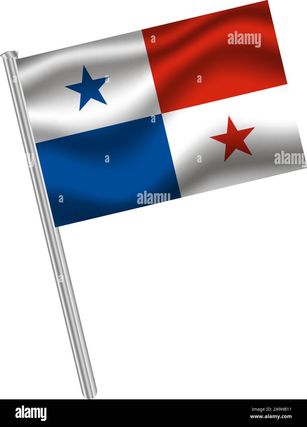 Beautiful national flag of Republic of Panama. original colors and ...