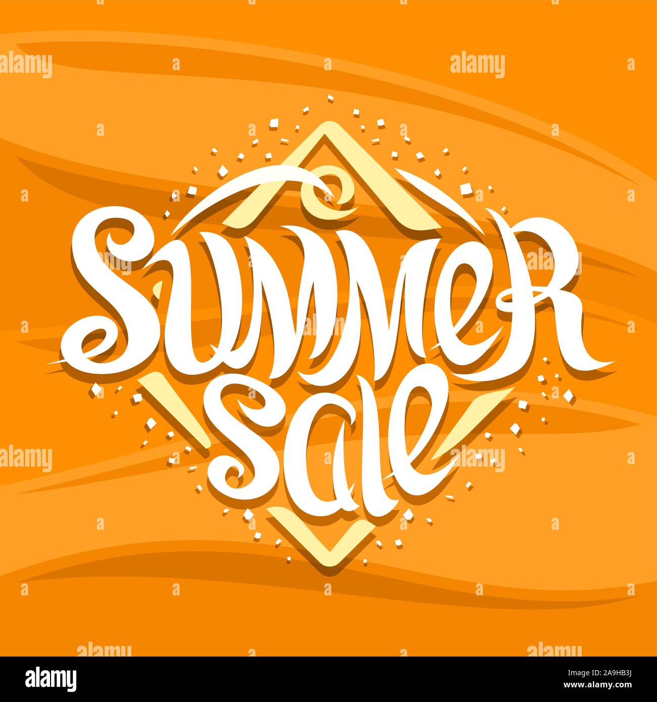 Vector lettering Summer Sale, banner with creative elegant calligraphy ...